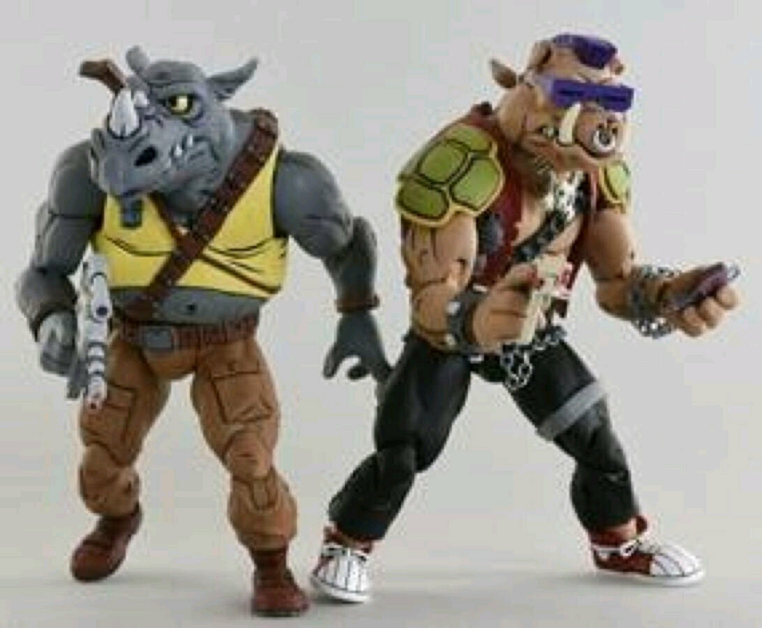 NECA TMNT Ninja Turtles Bebop & Rocksteady Cartoon 2 Pack – Kapow Toys
