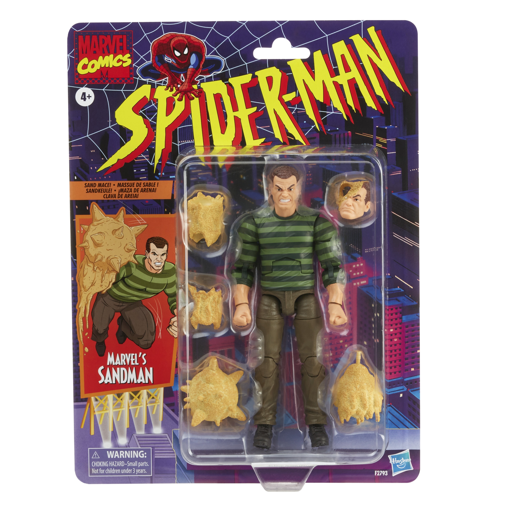 Marvel Legends Spider-Man Retro Collection Sandman Action Figure ...