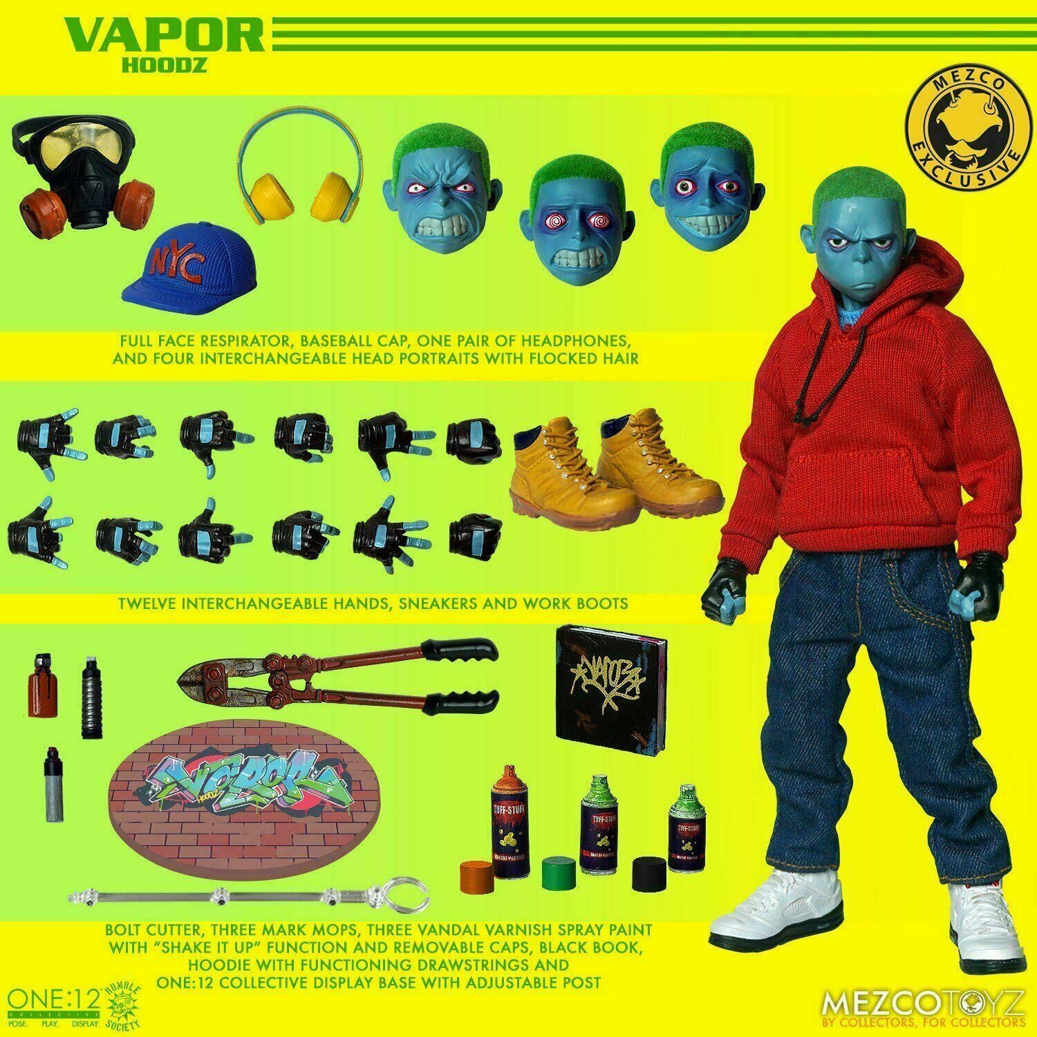 Mezco One:12 Collective Hoodz Vapor Rumble Society Figure – Kapow Toys
