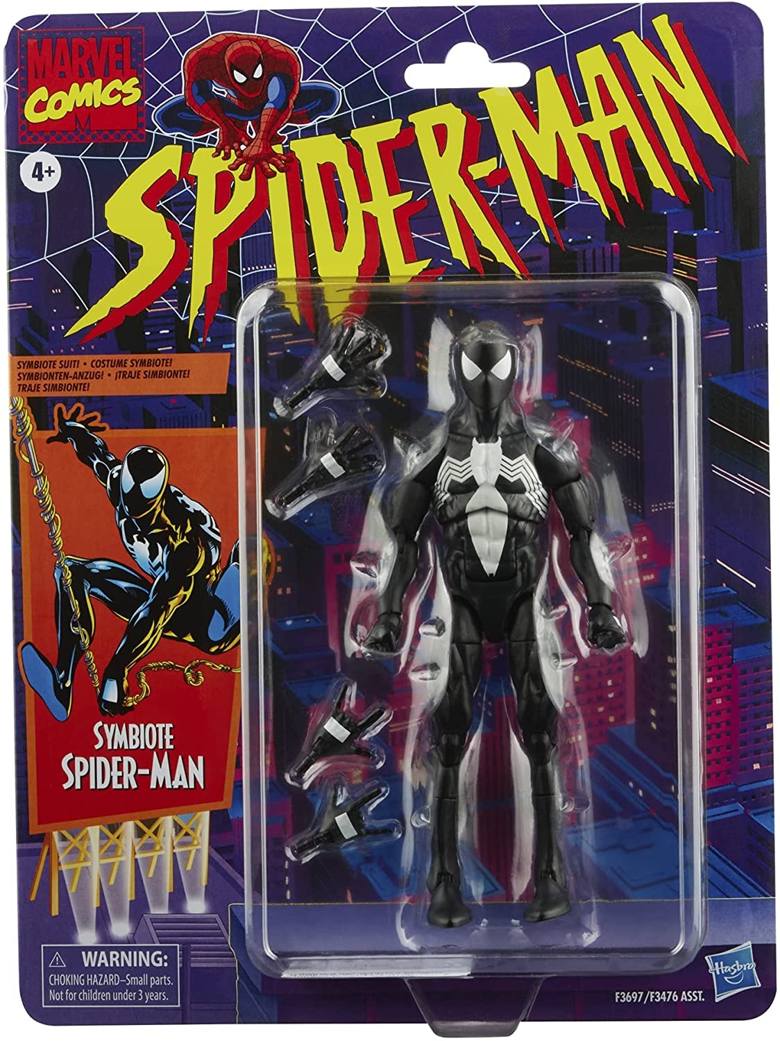 Marvel Legends Retro Collection Symbiote Spider-Man Action Figure ...