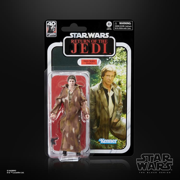 Star Wars 40th Anniversary The Black Series Han Solo Endor ( ROTJ ...