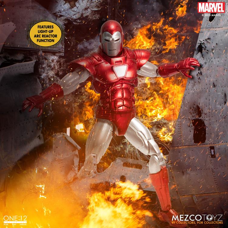 Mezco One:12 Collective Silver Centurion Iron Man – Kapow Toys