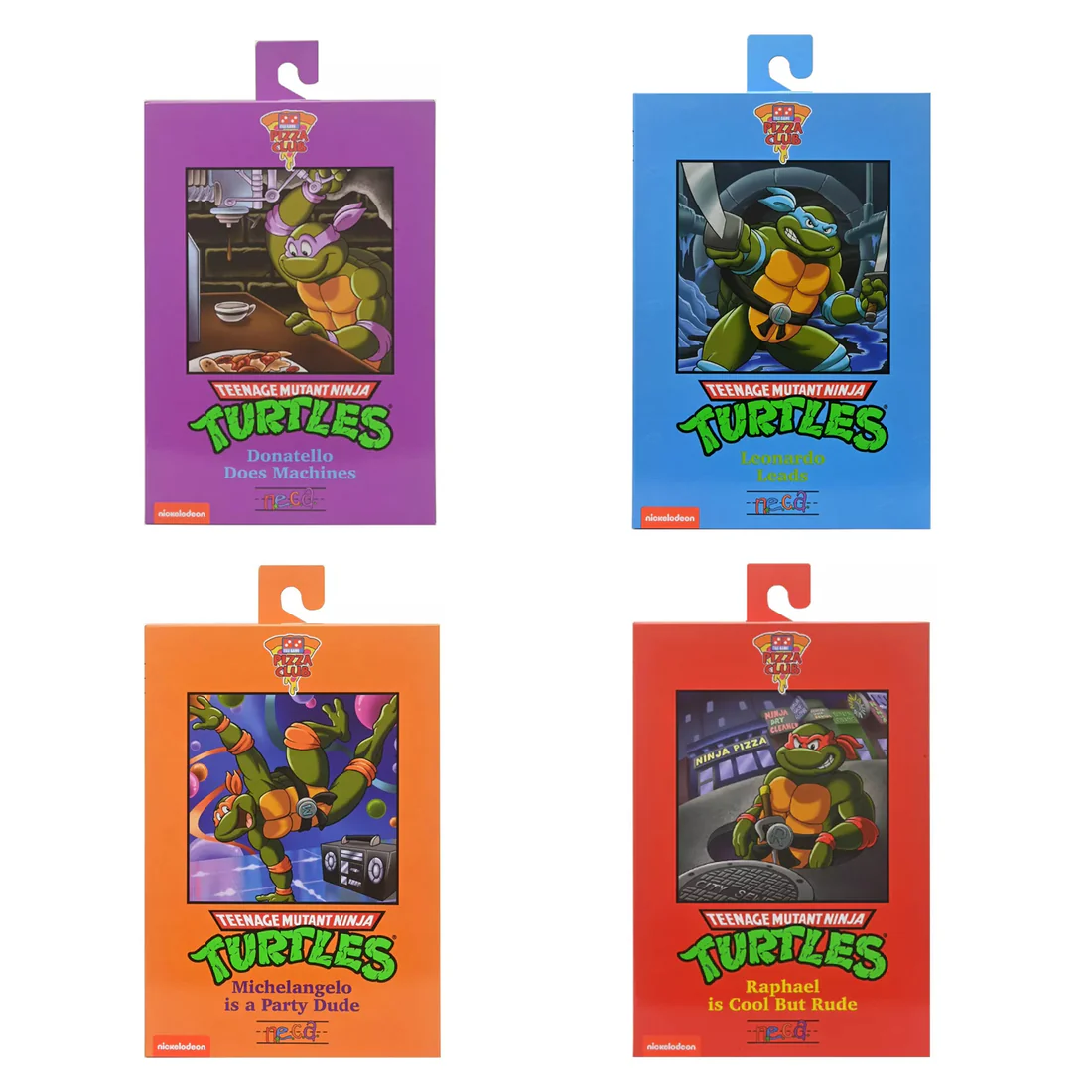 NECA Teenage Mutant Ninja Turtles Pizza Club VHS Set of 4 – Kapow Toys