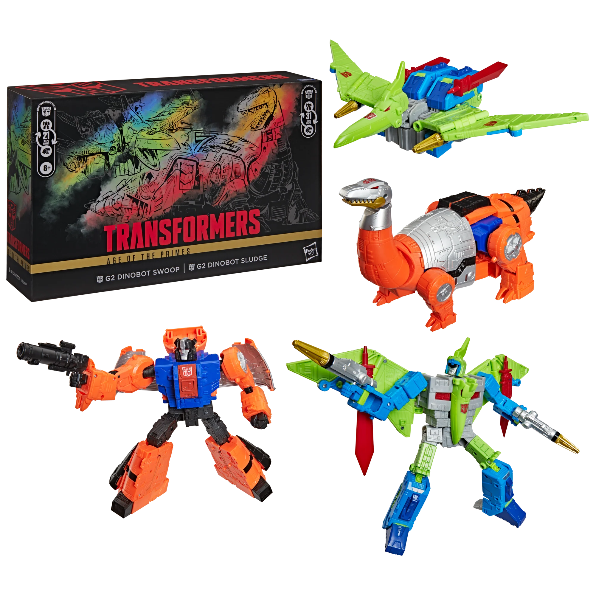 Transformers Age of the Primes G2 Dinobots Swoop and Sludge – Kapow Toys