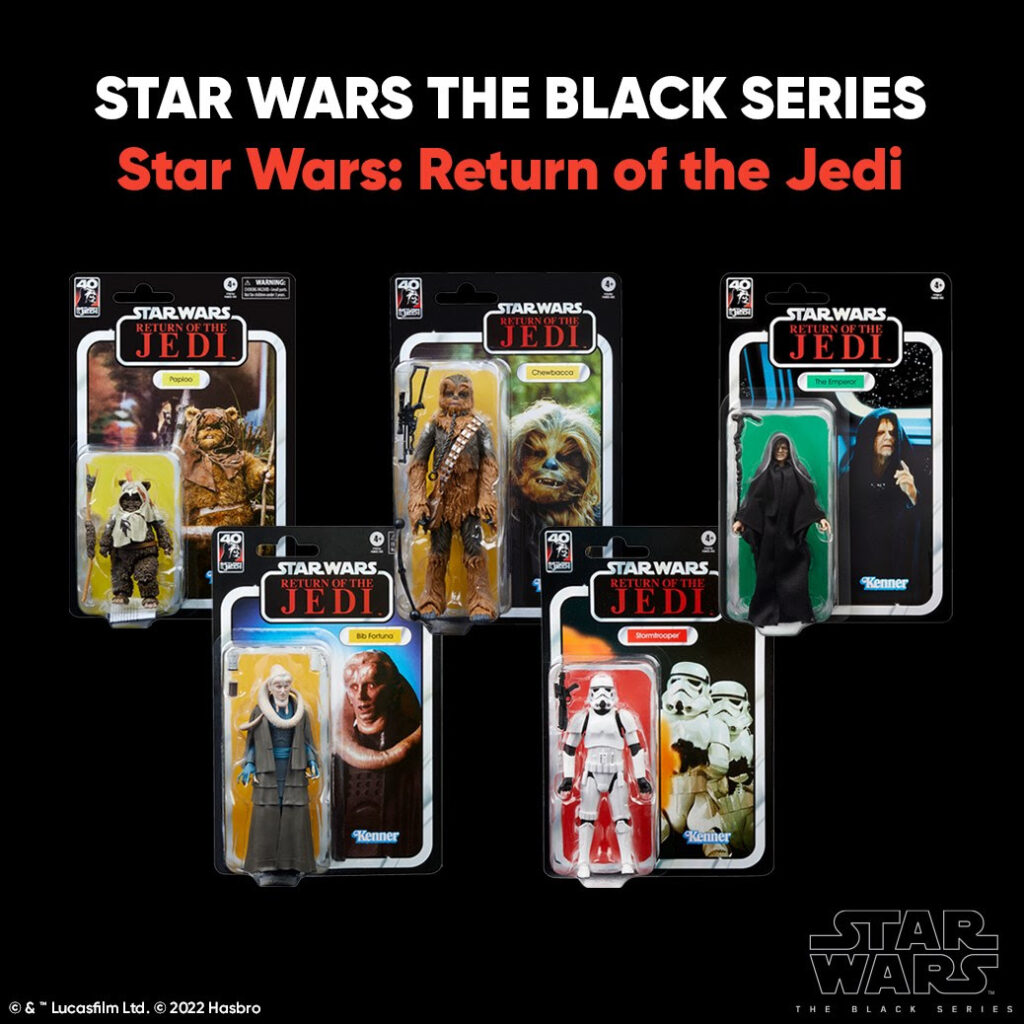 Star Wars The Black Series ROTJ 40th Anniversary Set of 5 – Kapow Toys