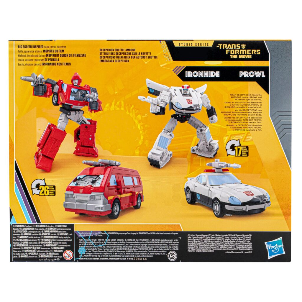 Transformers Buzzworthy Bumblebee 86 Ironhide and Prowl 2 Pack – Kapow Toys