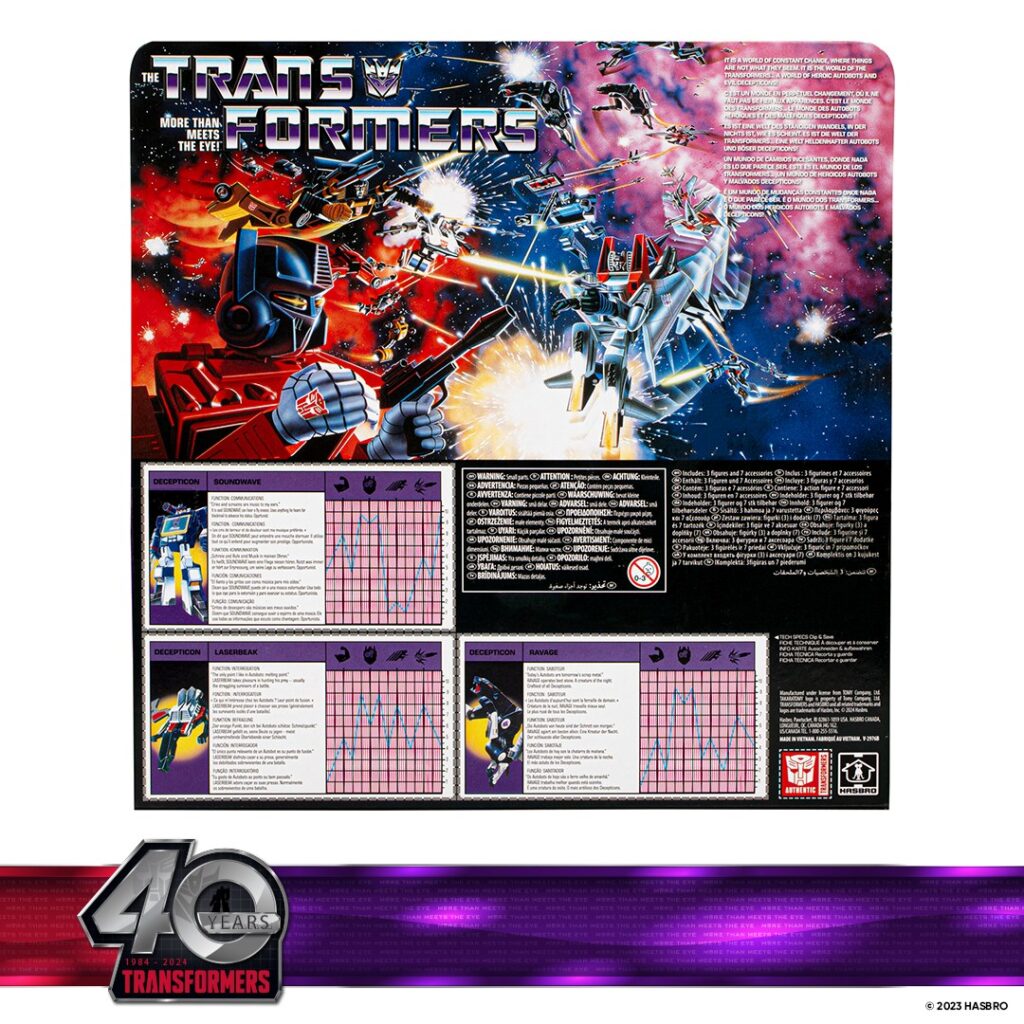 Transformers 40th Anniversary G1 Soundwave and Laserbeak – Kapow Toys